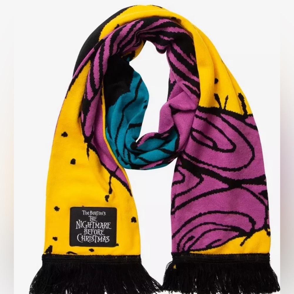 Disney’s Tim Burton Nbc Sally Patchwork Knit Scarf - Gem